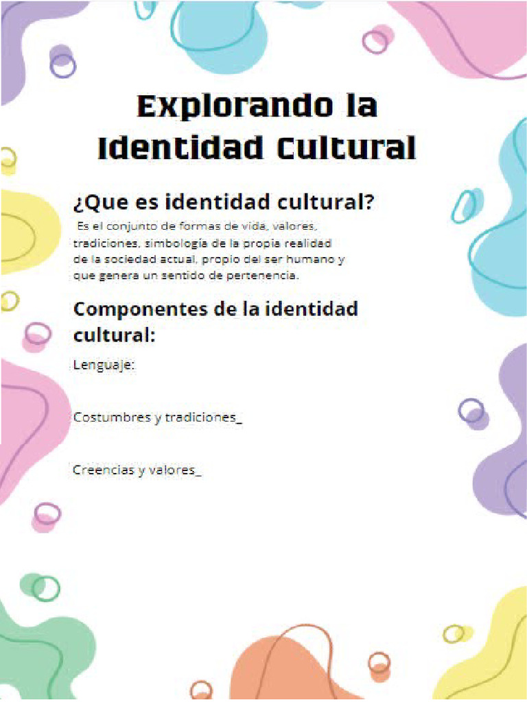 Explorando La Identidad Cultural DPCC | PDF