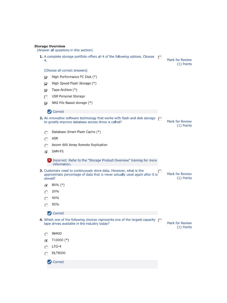 Arysalesspecialistexam1 PDF Free | PDF | Computer Data Storage | Databases