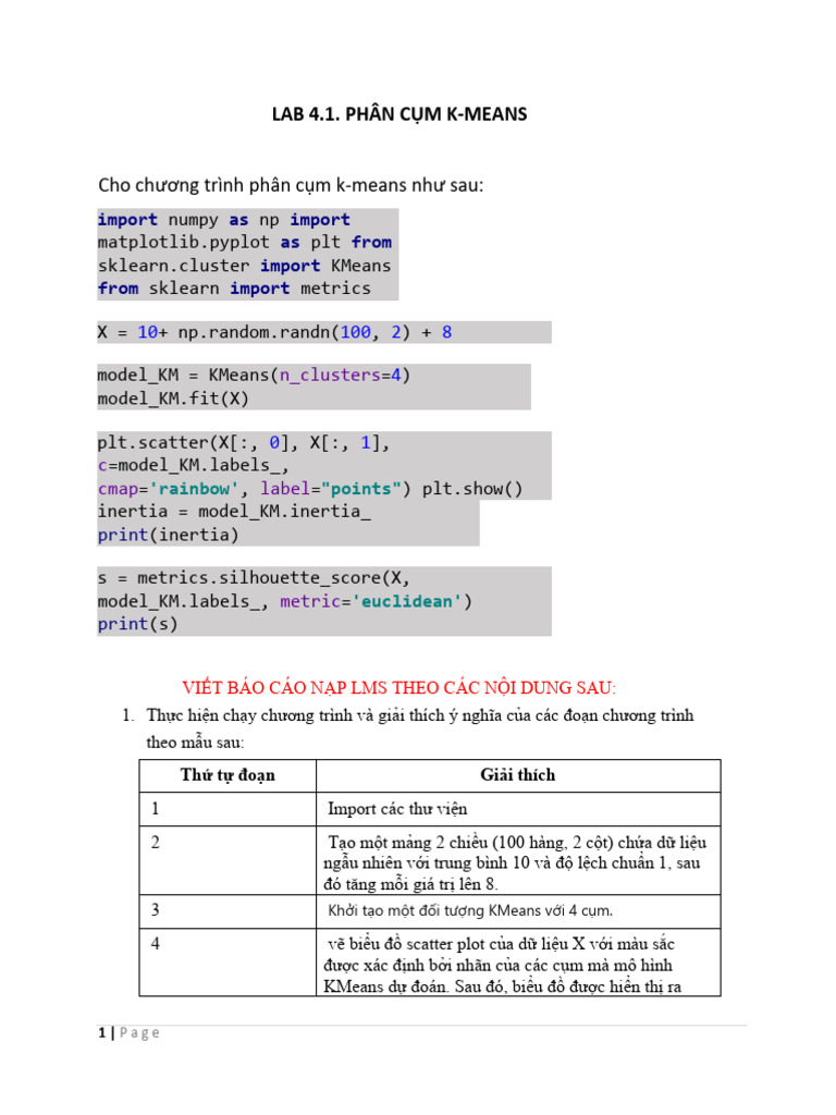 Lab41 Kmeans | PDF
