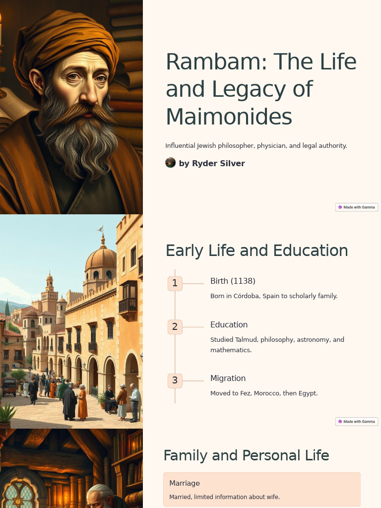 Rambam The Life and Legacy of Maimonides | PDF | Science & Mathematics