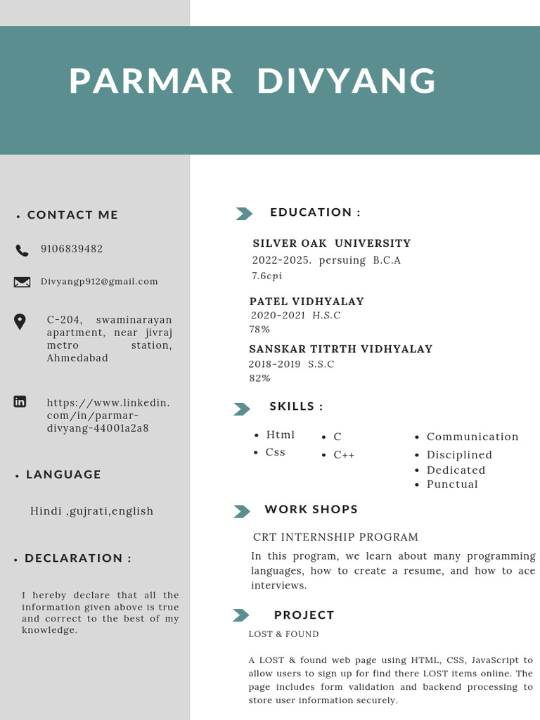 Parmar Divyaang | PDF | Business | Computers