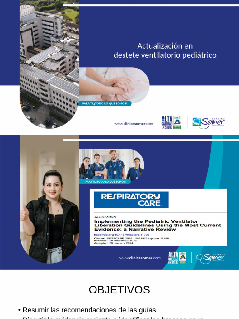 Destet Ventilatorio en Pediatria | PDF | Especialidades Medicas ...