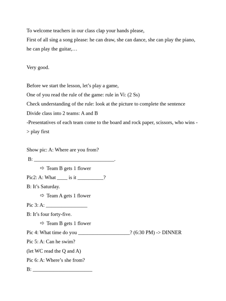 Interactive Classroom Activities for Teachers | PDF