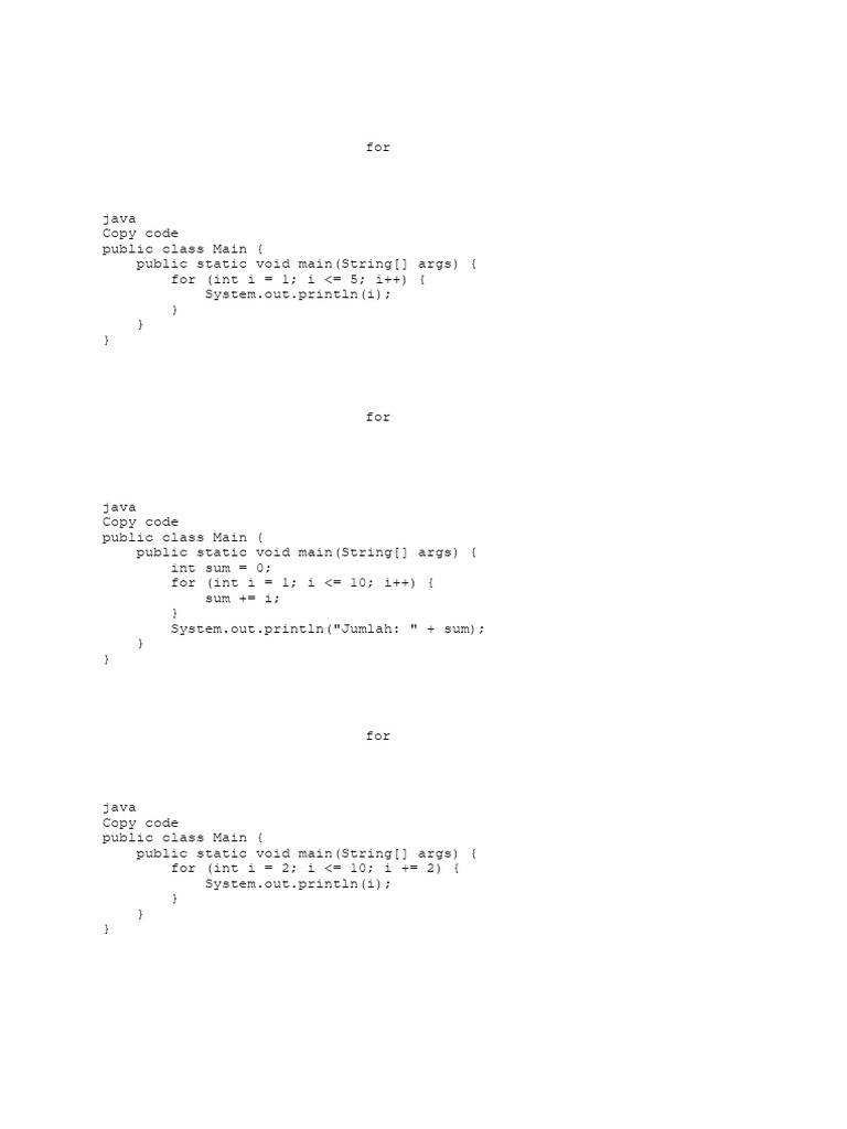 Latihan Kendiri For | PDF