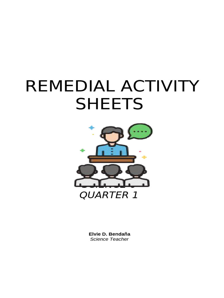 Remedial Activity Sheets for Science 6 | PDF | Mitosis | Tropical Cyclones