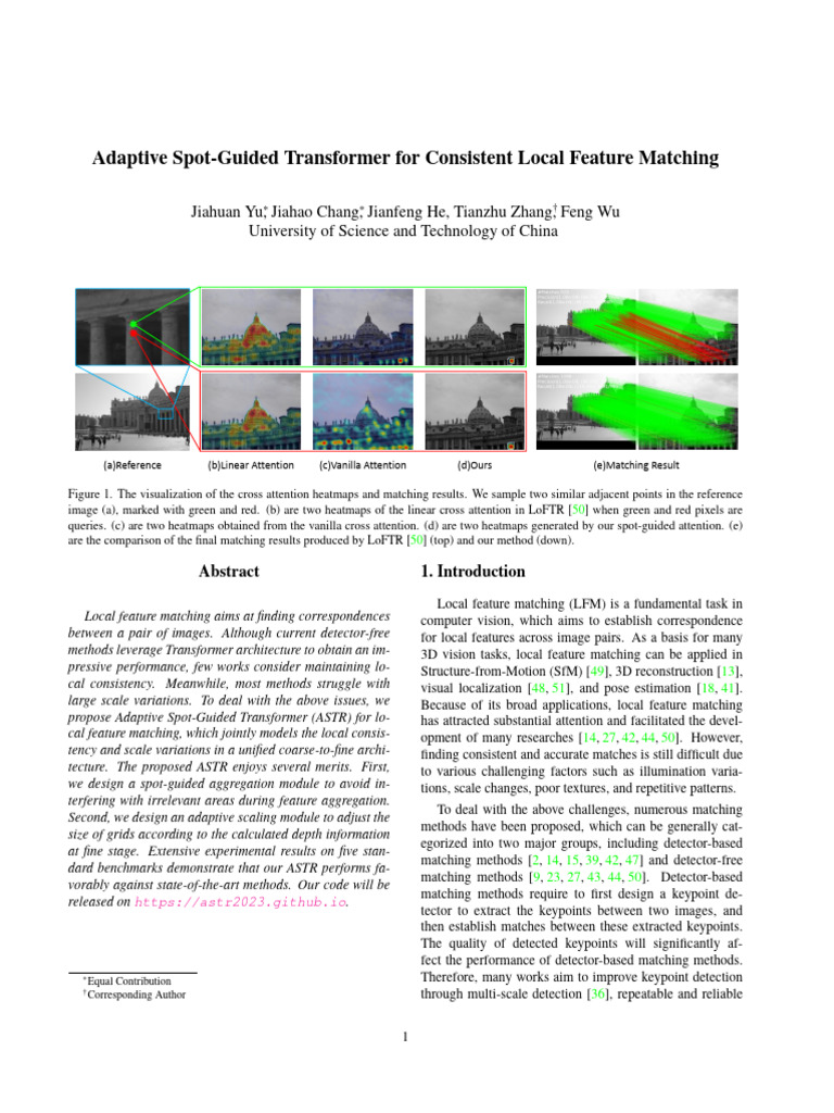 Adaptive Spot-Guided Transformer Matching | PDF | Matrix (Mathematics) | Attention
