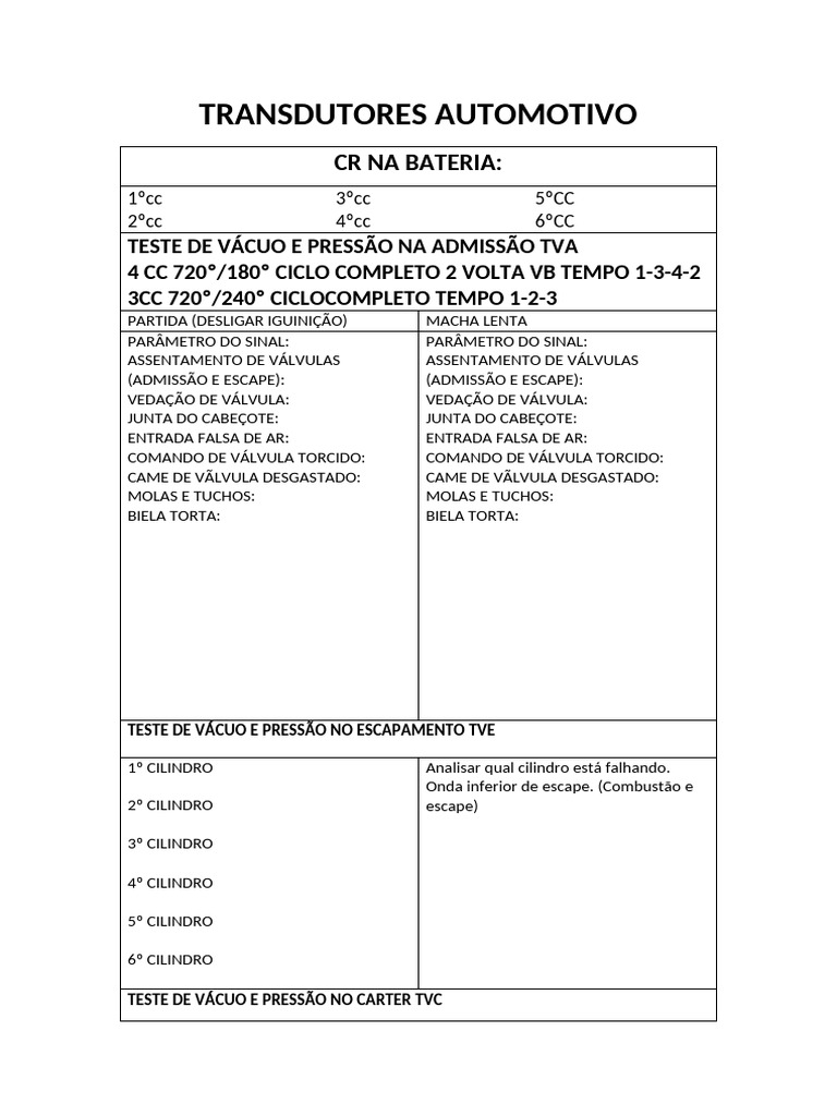 Transdutores Diagnóstico | PDF