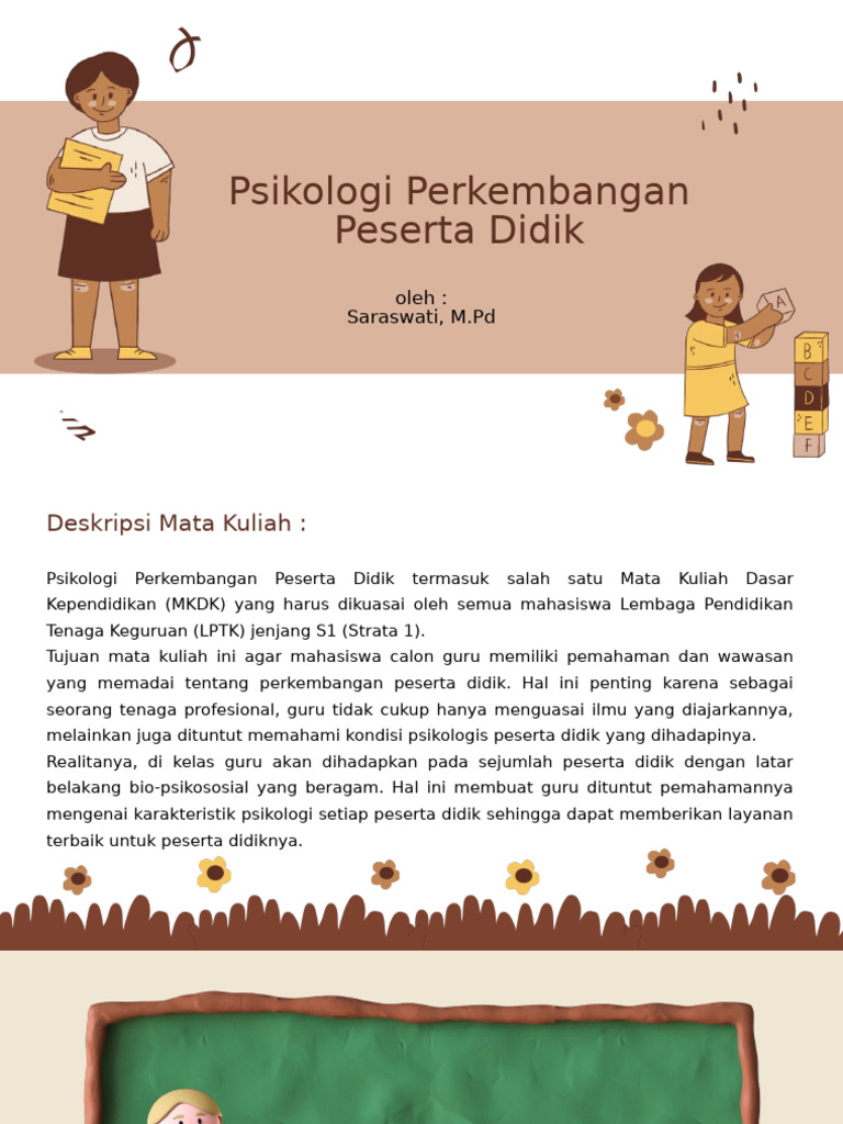 Makna Psikologi Perkembangan Peserta Didik | PDF | Karier & Perkembangan | Pengembangan Diri
