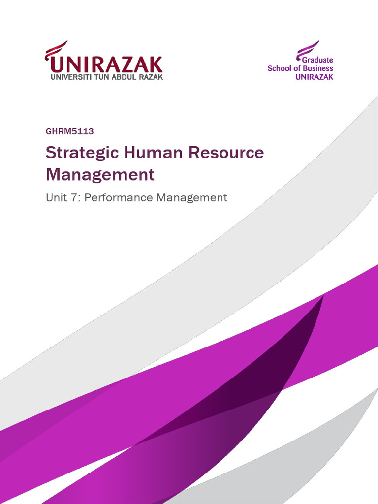 Unit 7 Performance Management | PDF | Human Resource Management | Goal