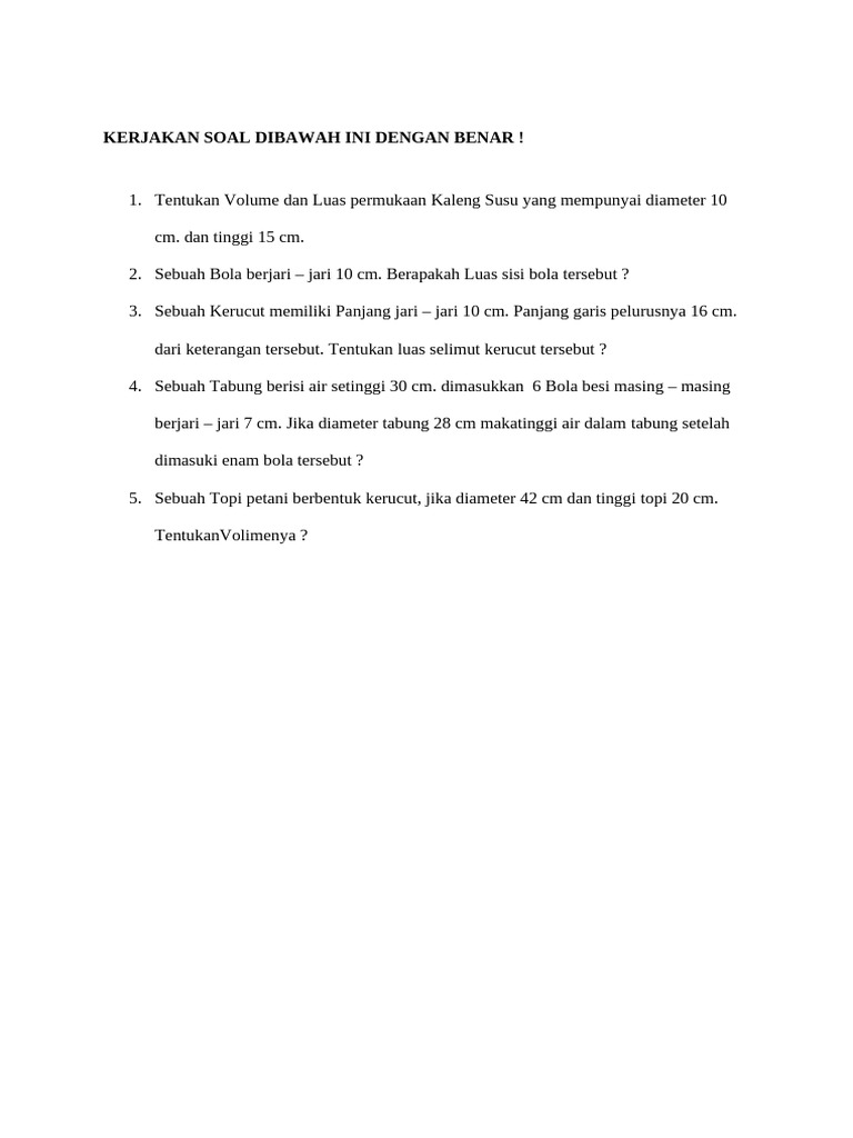 SOAL PTS Kls 9 MTK | PDF