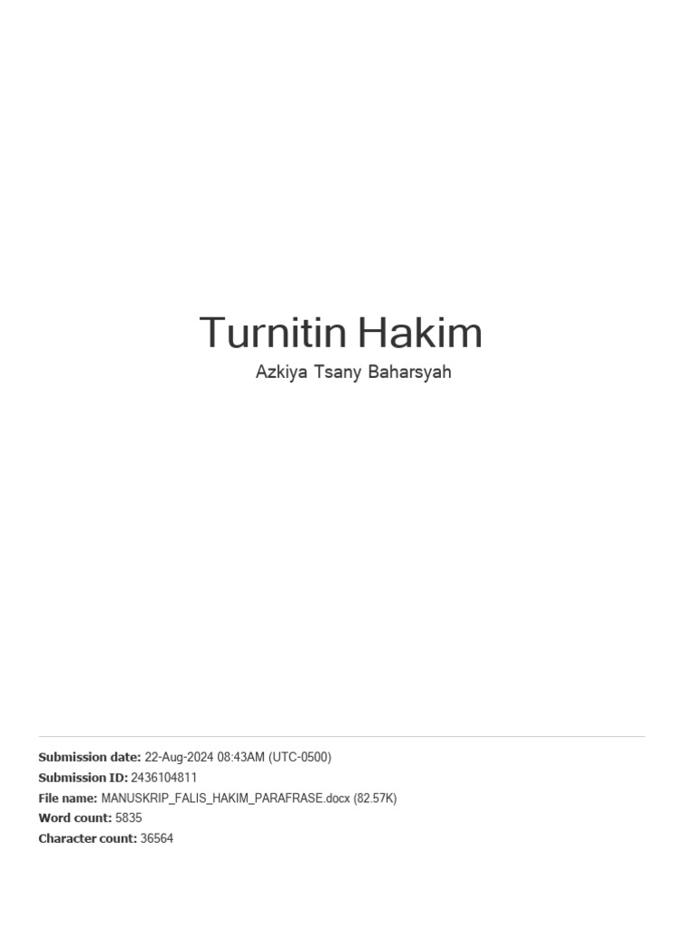 Turnitin Hakim - Compressed | PDF