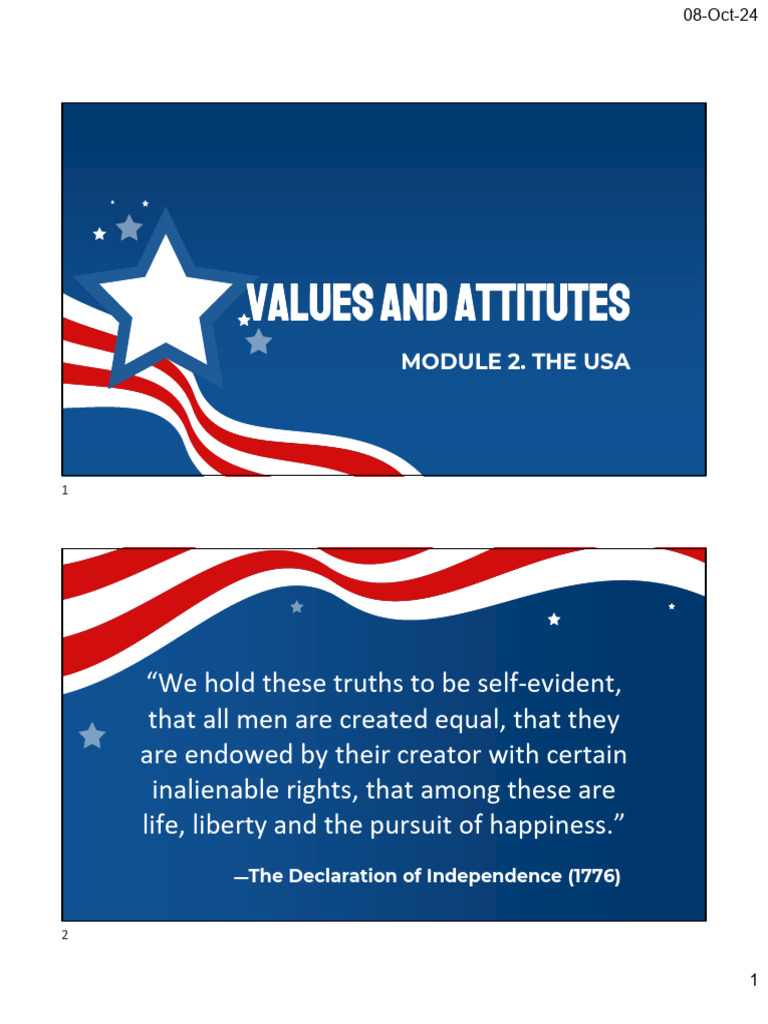American Values and Ideals Explained | PDF | Individualism | Egalitarianism