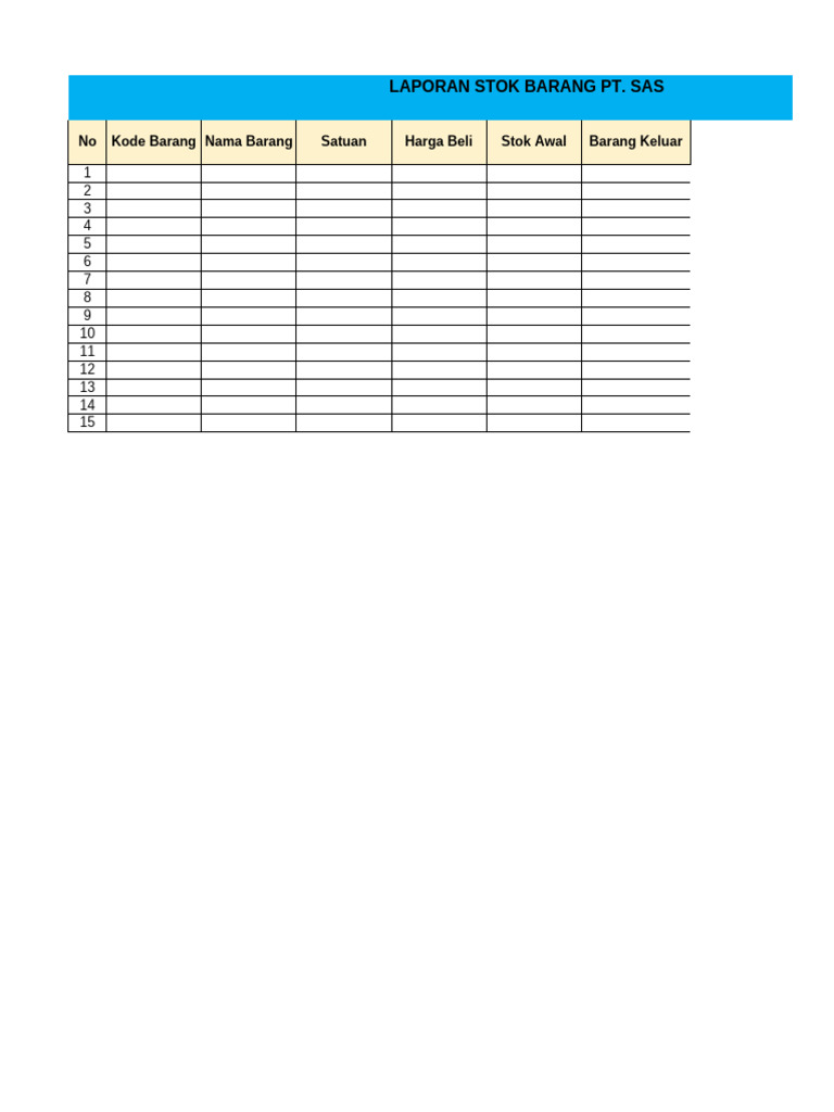 Laporan-Stok-Barang-Pt. Sas | PDF