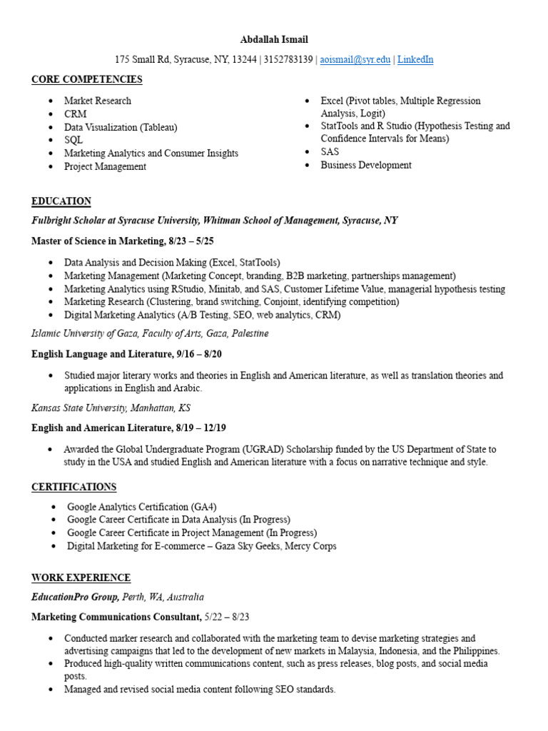 Abdallah Ismail - CV Updated | PDF | Social Media | Popular Culture ...