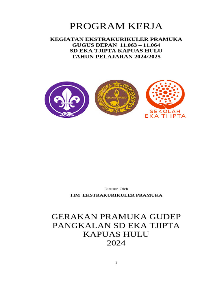 Program Kerja Pramuka | PDF