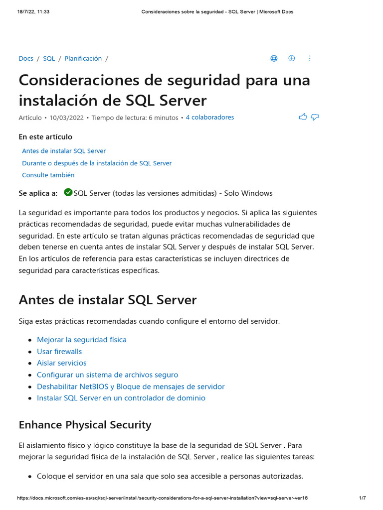 Seguridad en Bases de Datos | PDF | Servidor SQL de Microsoft | Archivo ...