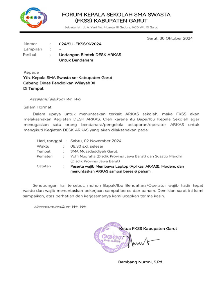 Contoh Surat Undangan | PDF
