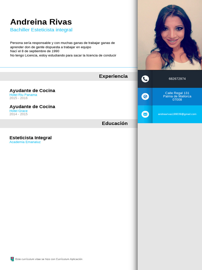 Currículum de Andreina Rivas | PDF