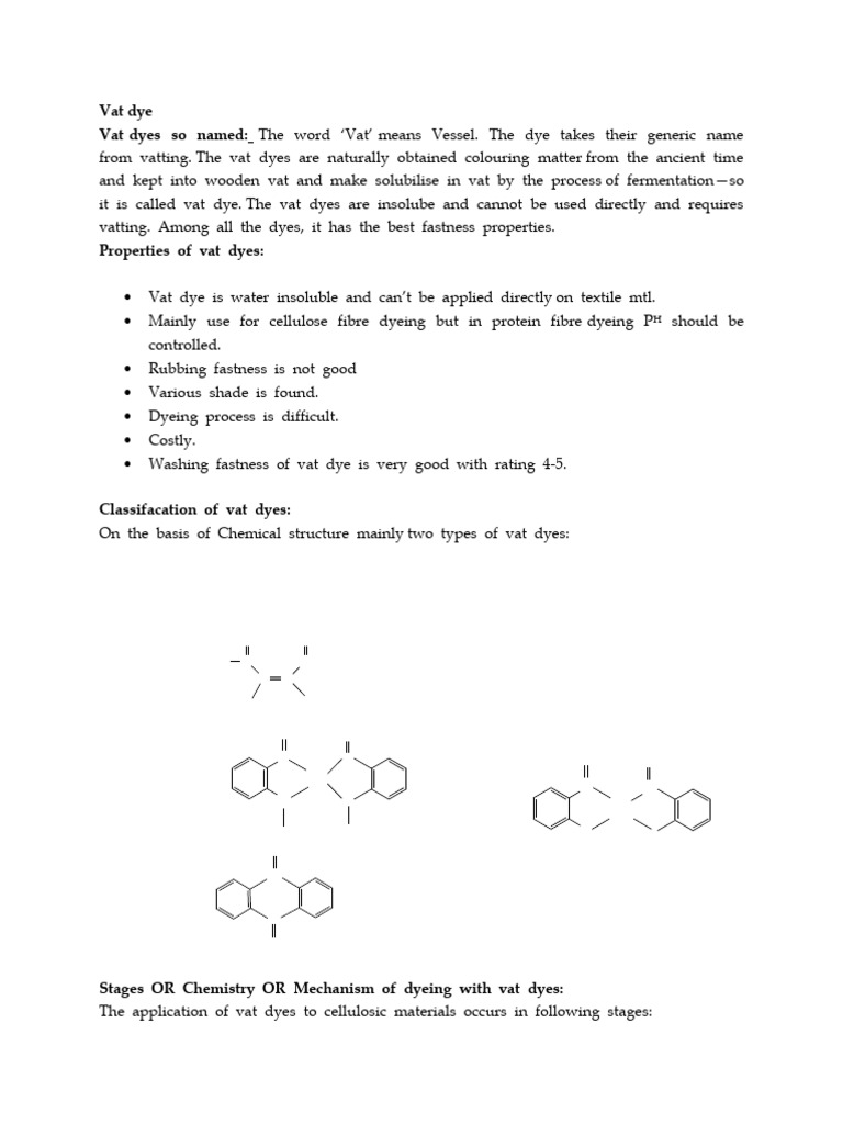 05 Vat Dye | PDF | Dye | Sodium Hydroxide