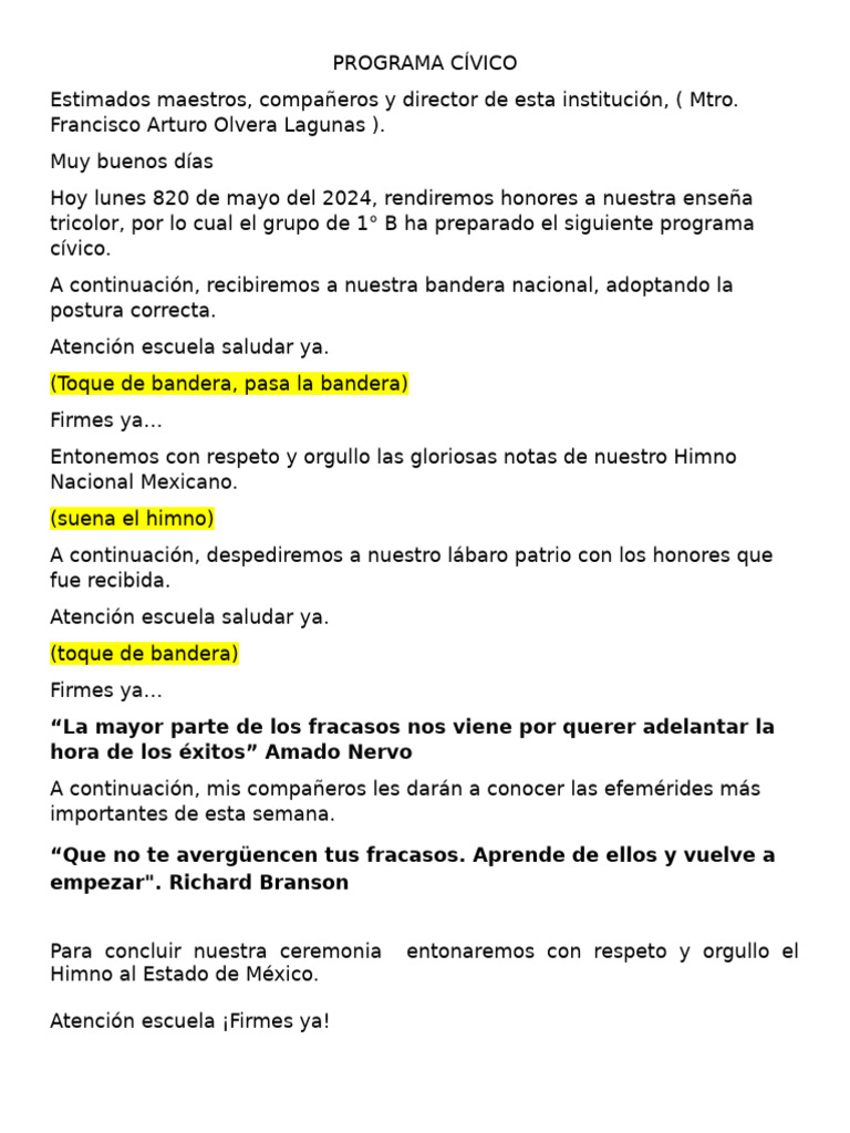 Programa Cívico 1 | PDF