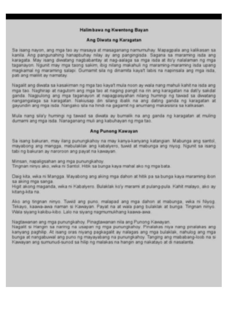 Kwentong Bayan | PDF