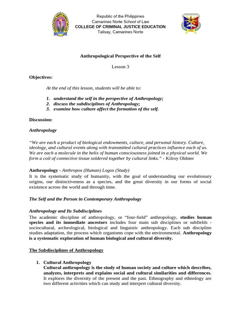 Lesson 3 - UTS | PDF | Anthropology | Identity (Social Science)