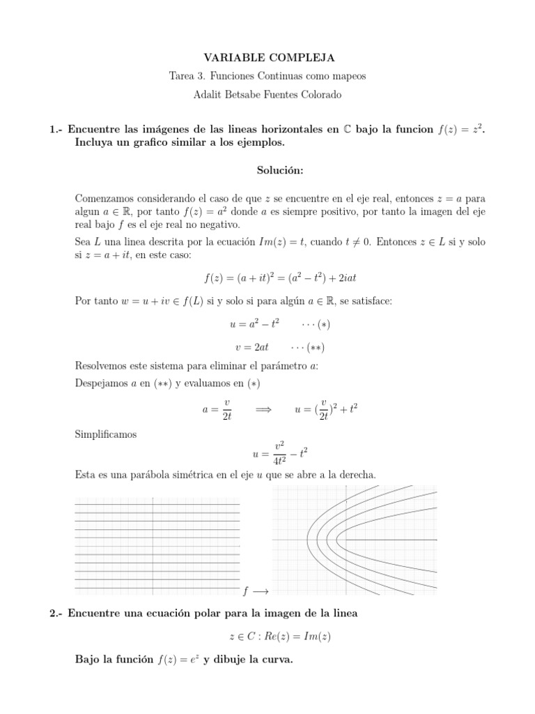 Variable Compleja | PDF | Función (Matemáticas) | Conceptos matemáticos
