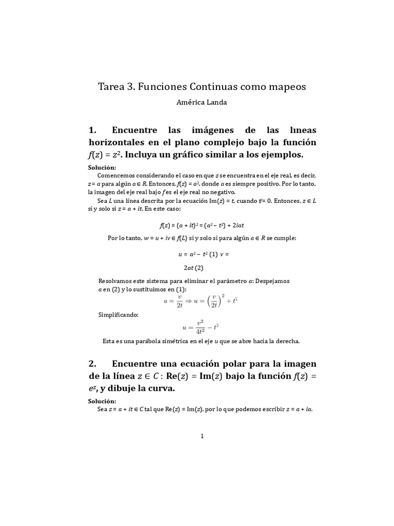 Ejercicios de Variable Compleja | PDF | Física Matemática | Conceptos matemáticos
