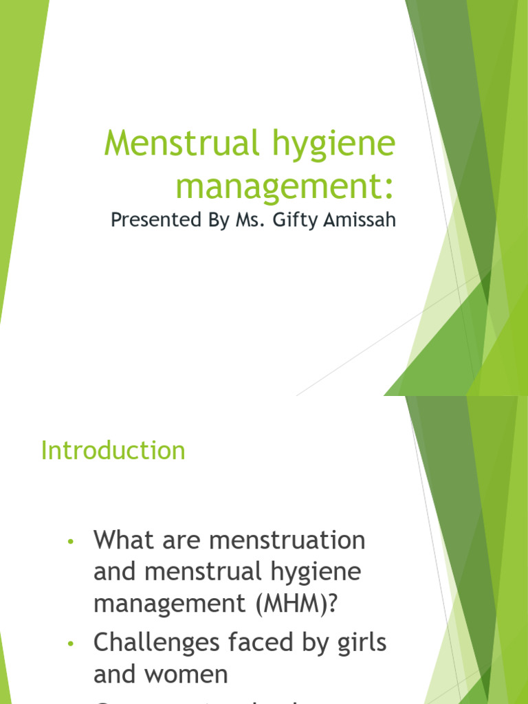 Menstrual Hygiene Management Overview | PDF | Menstruation | Menstrual ...