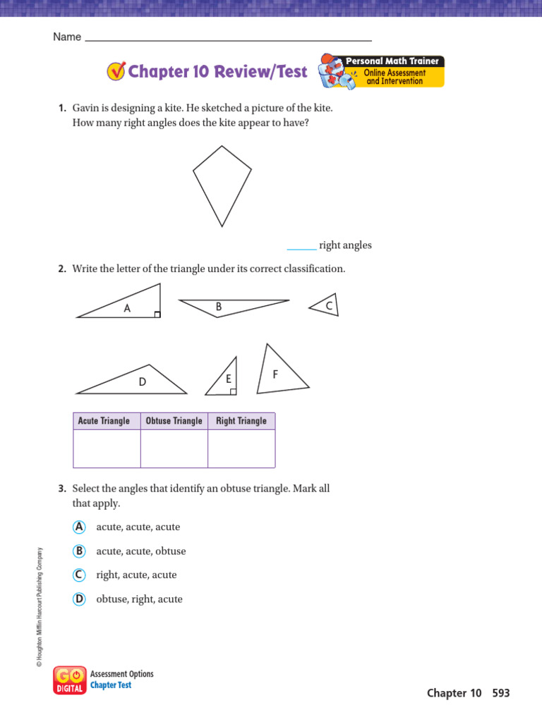 Review Chapter 10 | PDF | Rectangle | Geometry