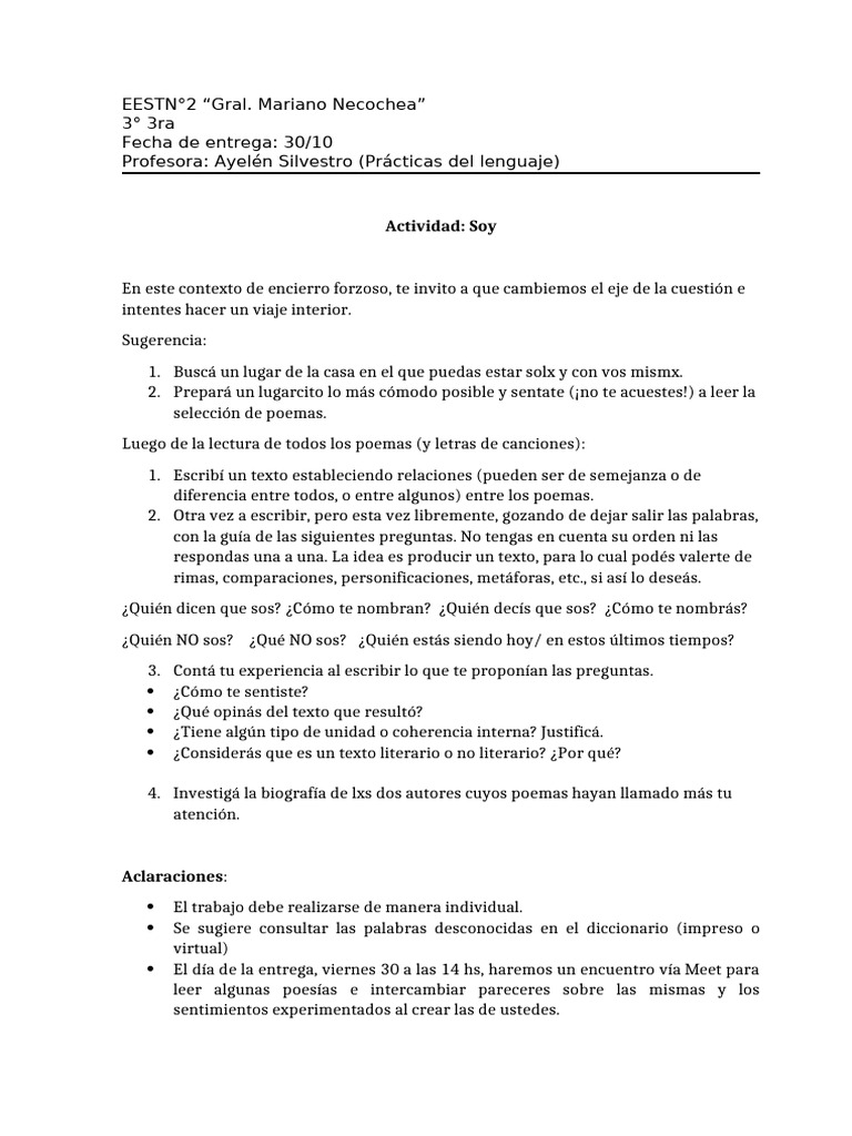Actividad de Escritura Creativa en Poesía | PDF | Ficción general
