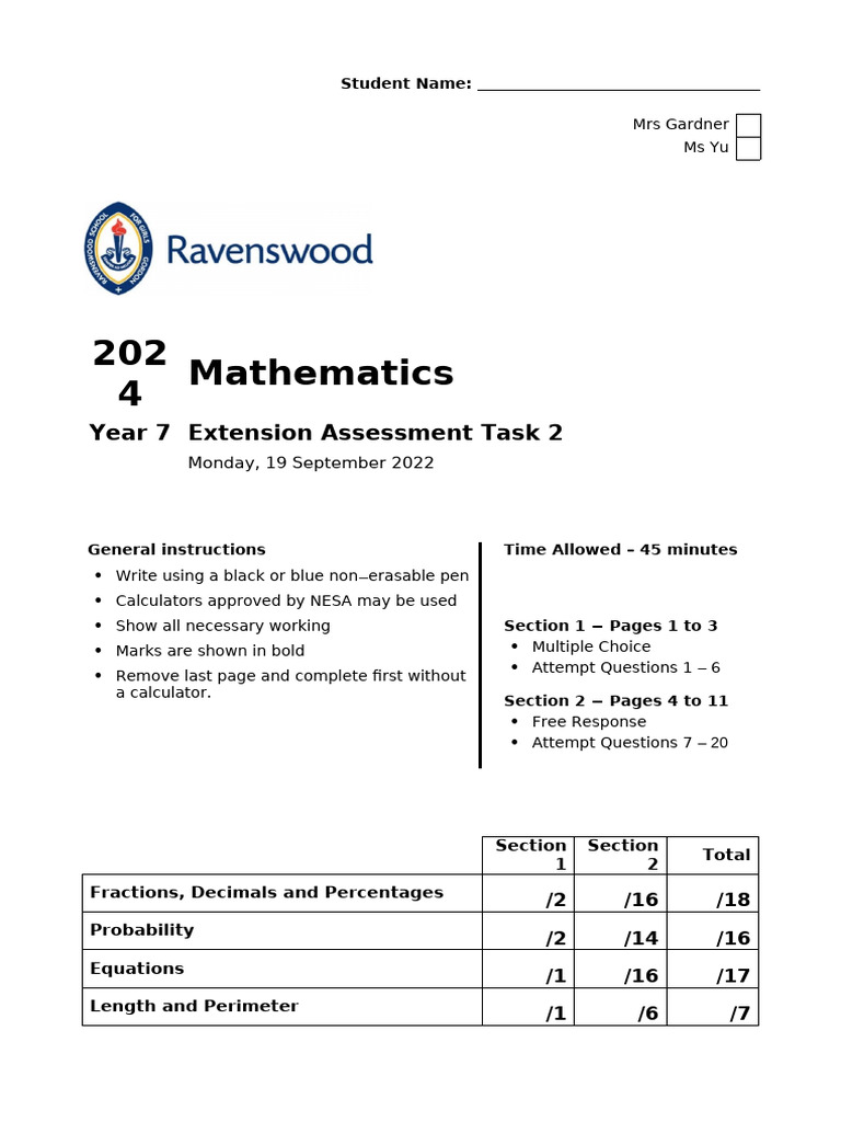 2022 07MA Extension Task 2 Paper | PDF | Circle | Mathematics
