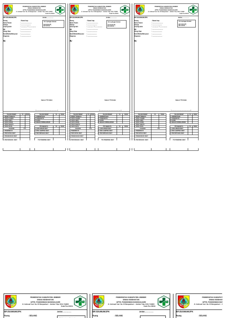 Form Resep 2023 | PDF