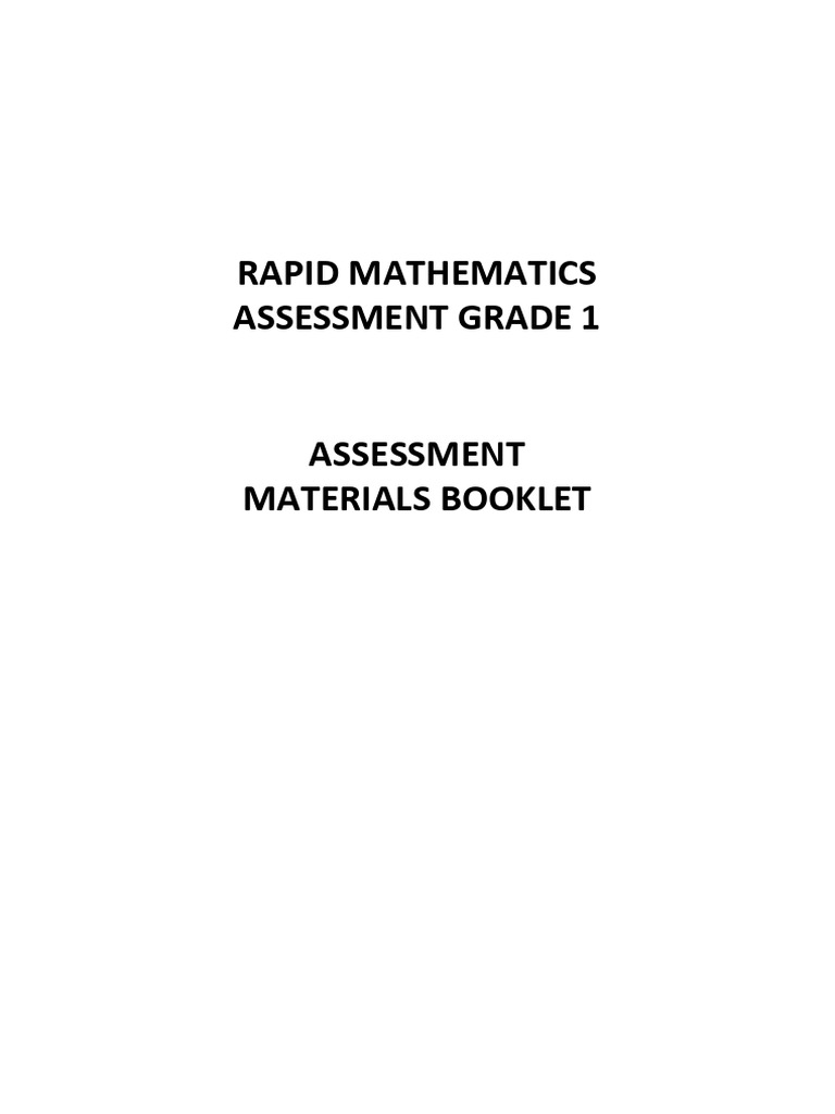 RMA Contextualized Grade 1 Assessment Materials Booklet 04jul2023-FINAL ...