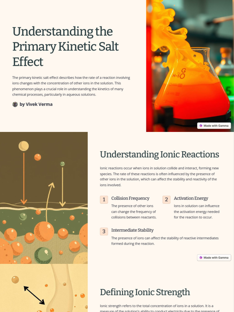 Understanding The Primary Kinetic Salt Effect | PDF | Solvation ...