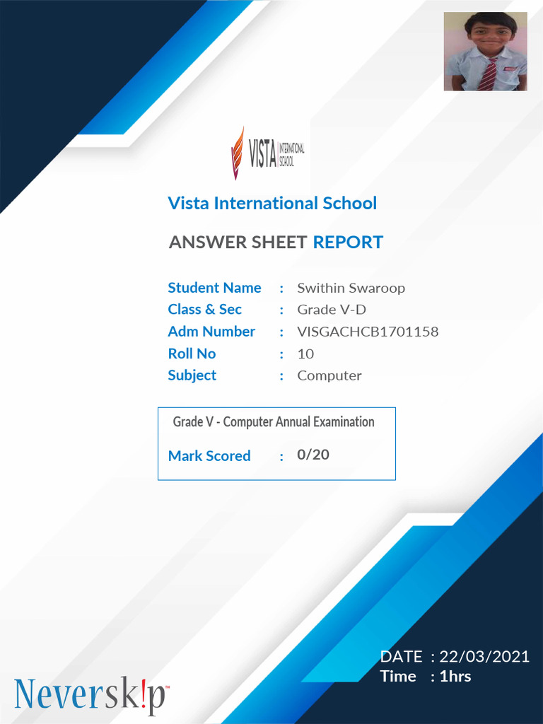 Grade V - Computer Annual Examination | PDF | Microsoft Word | Computing