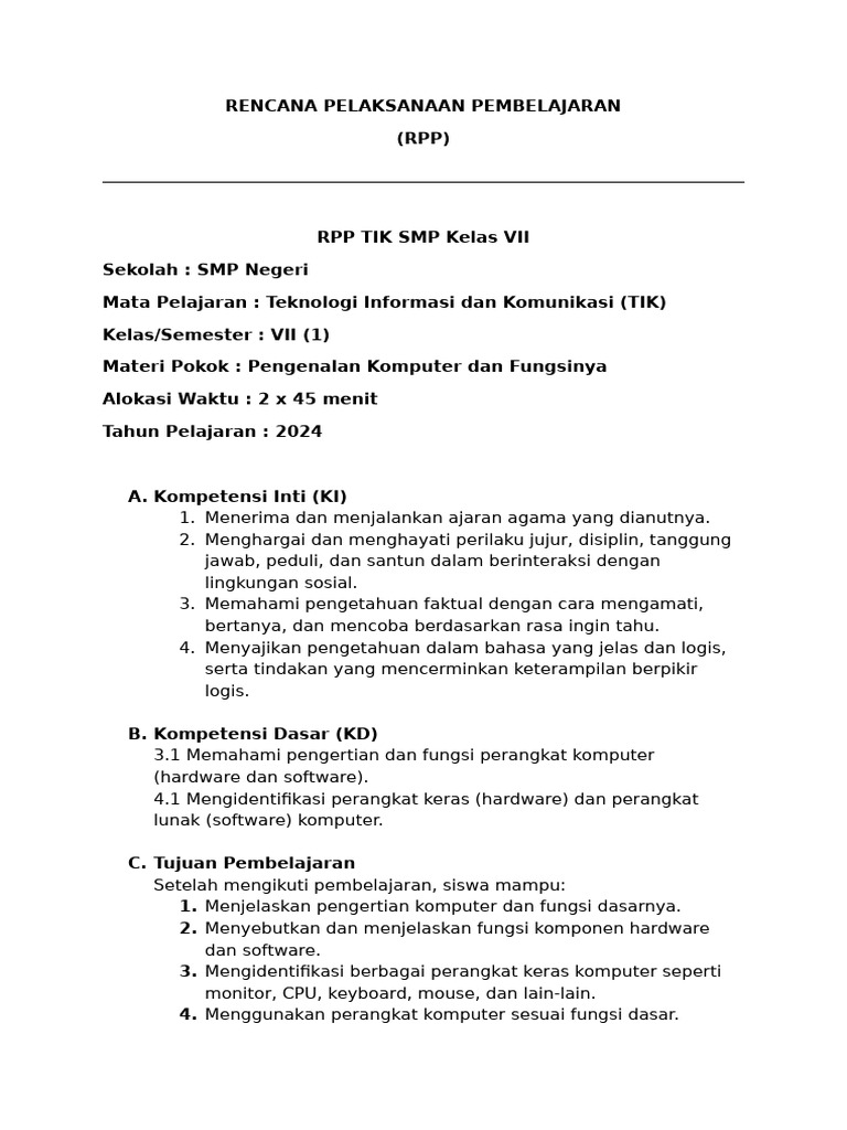 RPP Pelaksanaan Microteaching | PDF