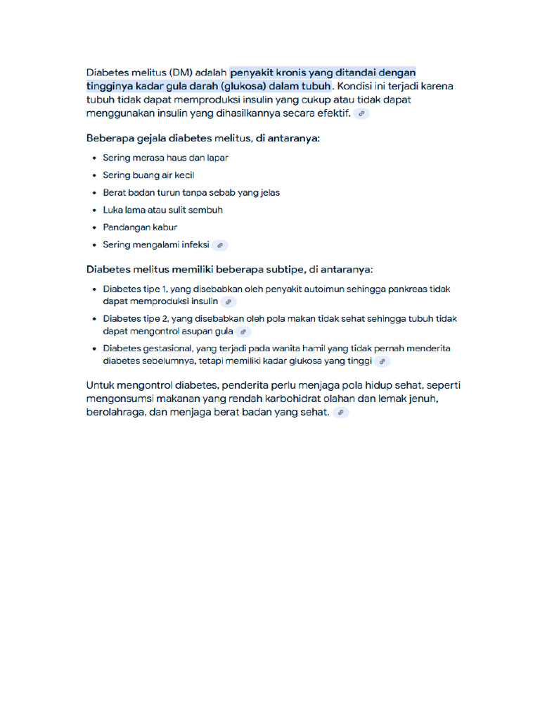 Diabetes Militus | PDF