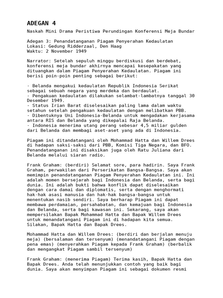 mini drama perundingan KMB adegan 4 | PDF