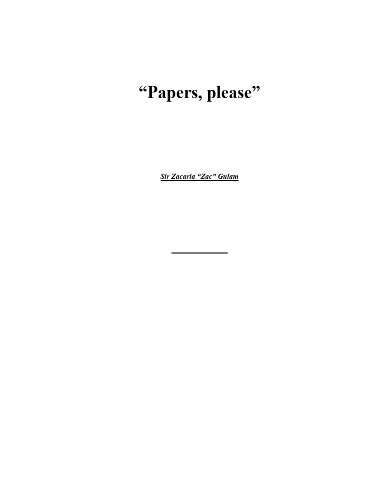 Unlocking Endless Mode in Papers, Please | PDF | Games & Activities