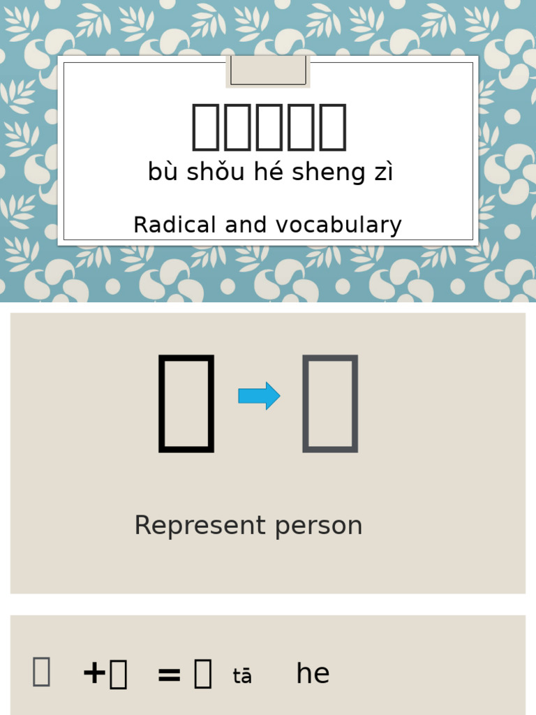 Radical Chinese Character1 | PDF