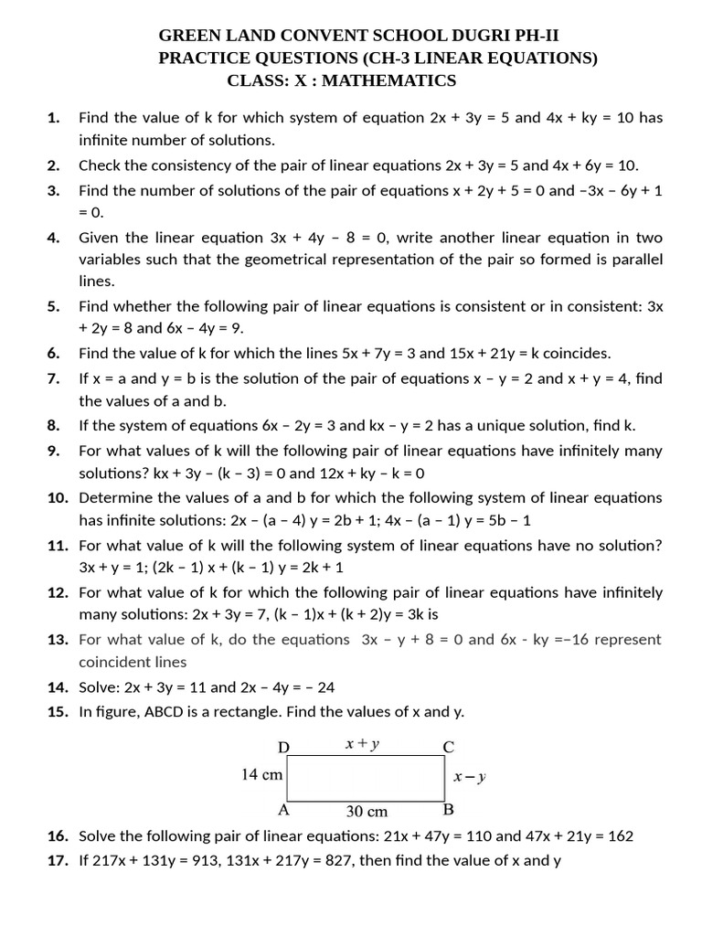 ch 3 linear equation | PDF | Equations | Length