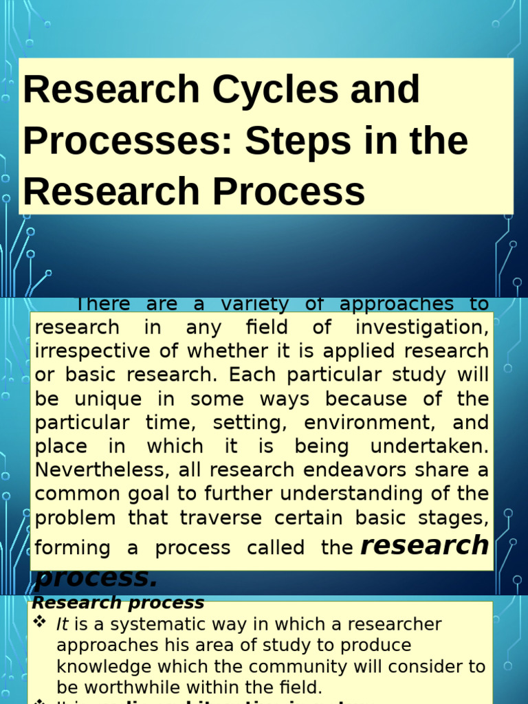 Q1 WEEK 4 Research Cycle | PDF | Methodology | Knowledge