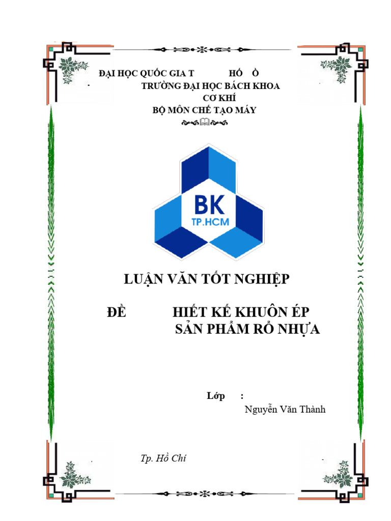Thiet Ke Khuon Ro Nhua-2021-DHBK | PDF