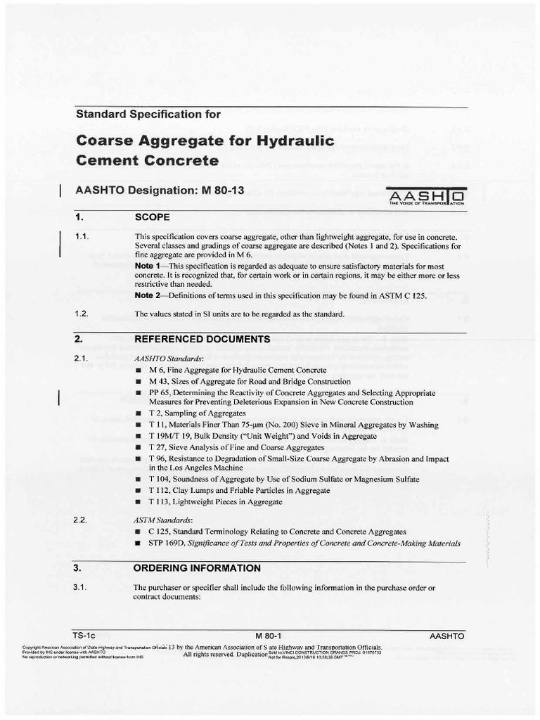 Aashto M80-13 | PDF | Concrete | Construction Aggregate