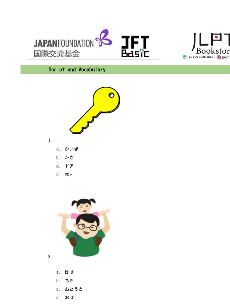 Soal JFT Basic Level Dasar 3 (1) - 231201 - 105601 | PDF