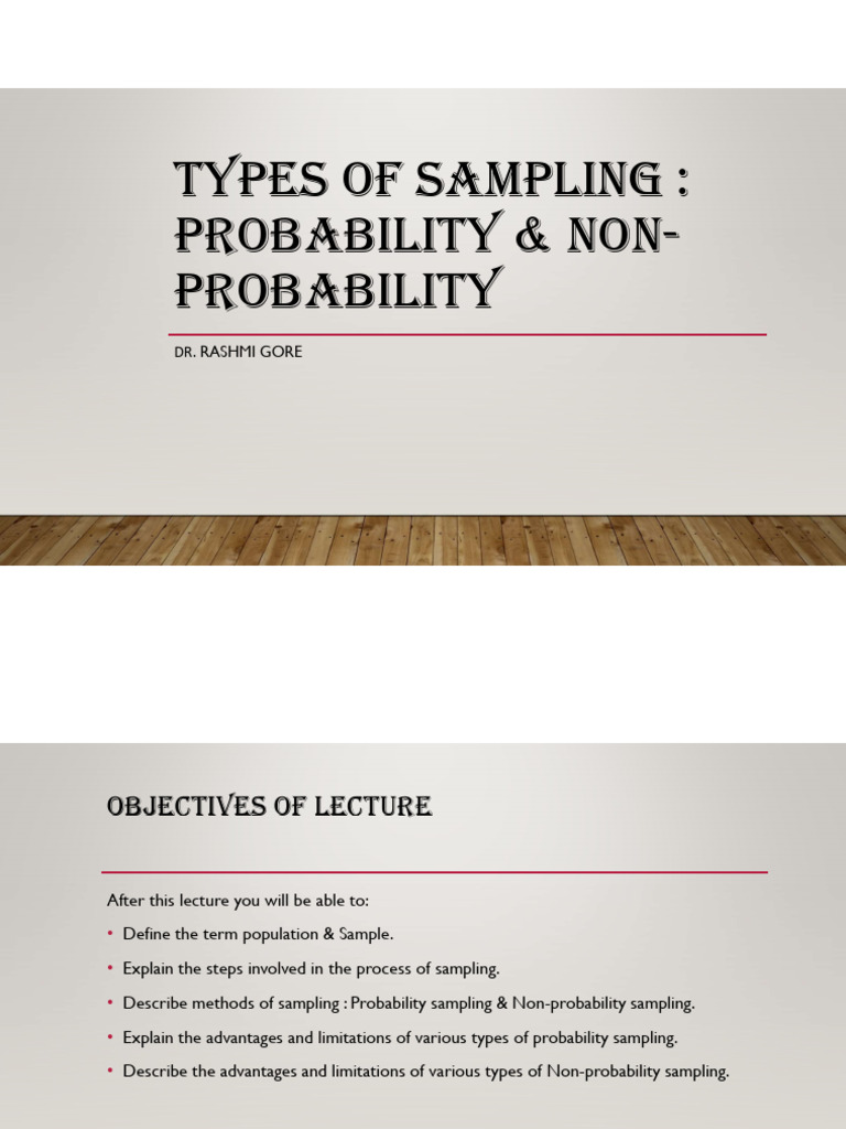Types of Sampling Probability and Non Probability | PDF | Sampling ...
