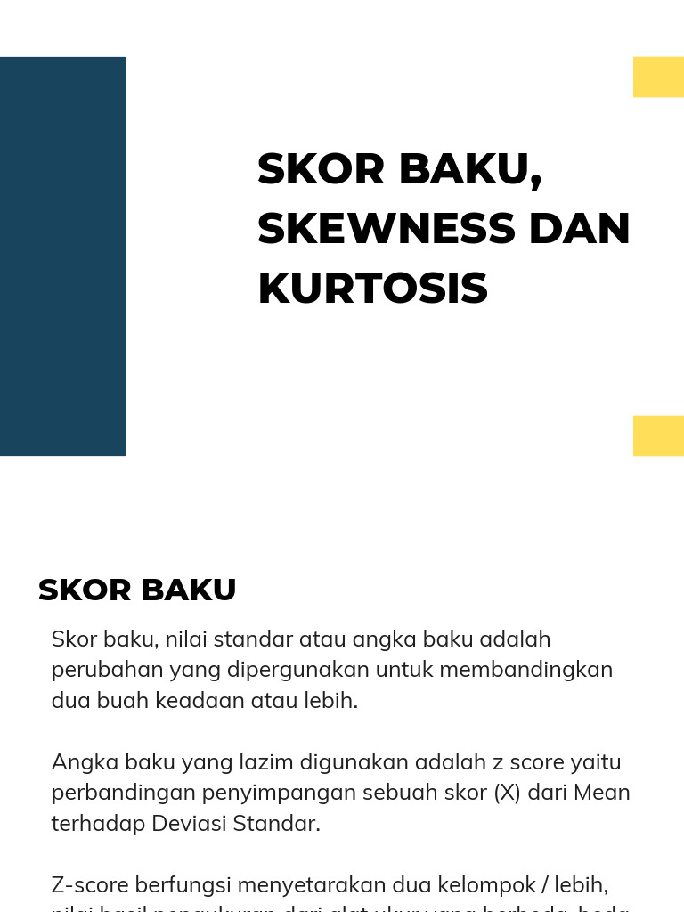 Skor Baku, Nilai Standar Atau Angka Baku | PDF