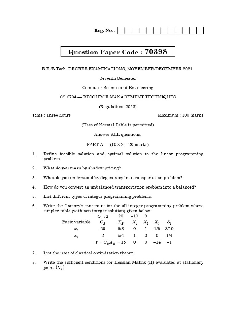 Cse ND 2021 Cs 6704 Resource Management Techniques 806396757 70398 ...