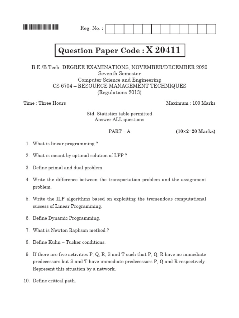 Cse ND 2020 Cs 6704 Resource Management Techniques 850755521 x20411 (Cs6704) Resource Management ...